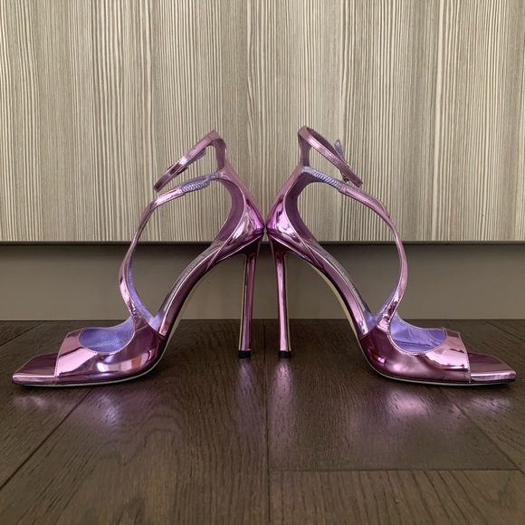 Jimmy Choo | Shoes | Jimmy Choo Azia 1mm Metalliceffect Sandals | Poshmark